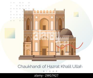 Tomb - Chaukhandi of Hazrat Khalil Ullah - Bidar - Stock Illustration ...