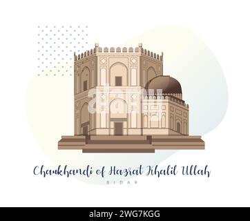 Tomb - Chaukhandi of Hazrat Khalil Ullah - Bidar - Stock Illustration ...