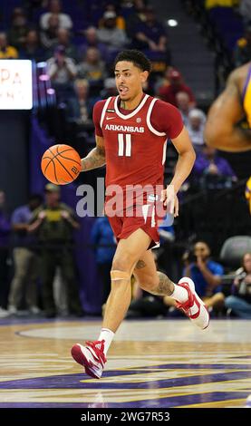 Arkansas forward Jalen Graham (11) reacts to an officials call against ...
