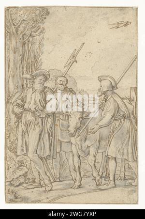 Bailiff lets the cow carry away, Willem Pietersz Buytewech, 1618 ...