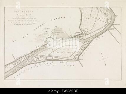Map of Dijkbraak in Kedichem, 1809, Anonymous, 1809 print paper etching ...