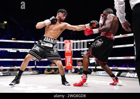 Adam Azim (left) in action against Kurt Scoby at the Tottenham Hotspur ...