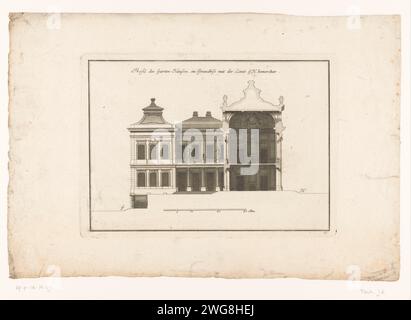 Cross -section of a garden pavilion, anonymous, after Johann Rudolf ...