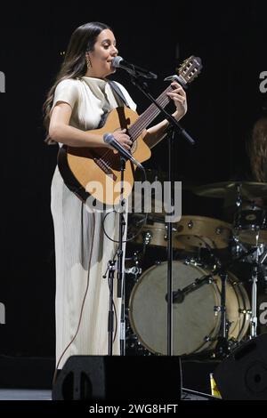 The singer Valeria Castro performs during her performance festival ...