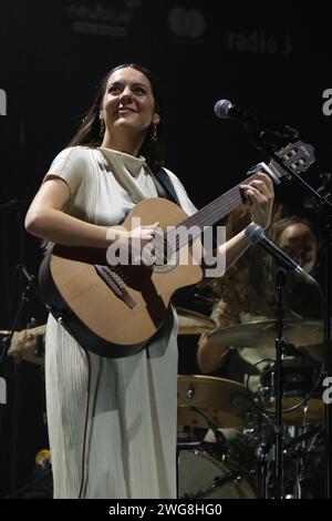 The singer Valeria Castro performs during her performance festival ...