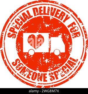special delivery stamp. special delivery label. round grunge sign Stock ...
