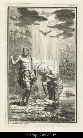 The baptism of Christ in the Jordaan, right panel of a triptych, Jan van Coninxloo (II), 1557 ...