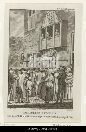 Combustion of the post of the Neder -Rhijn, 1786, Anonymous, 1786 ...