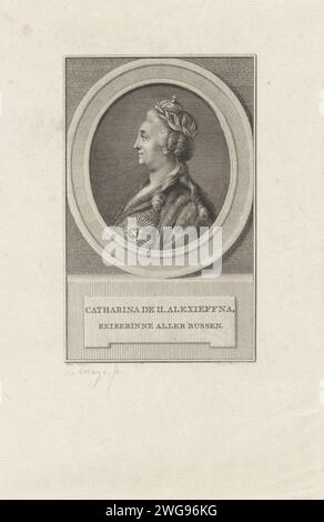 Portrait of Catharina de Grote, Reinier Vinkeles (I), 1787 print ...