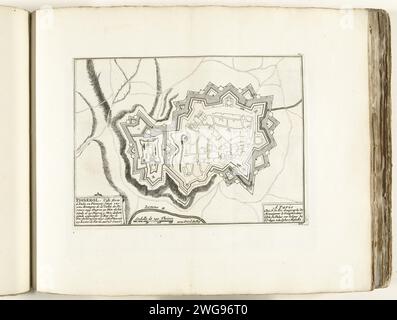 Map of Pinerolo, 1693, 1693 print Map of the reinforcements around the ...