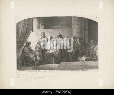 Judas receives thirty pieces of silver to betray Jesus. Fresco in the ...