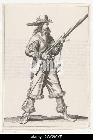 Soldier who places his Furket under his musket, Jacques de Gheyn (II ...