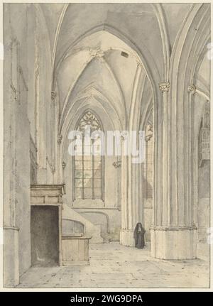 Interior of the church of Rhenen, Gerrit Lamberts, 1823, draughtsman ...