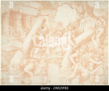 Samson destroys the temple of Dagon, Anonymous, After Antonie Wierix ...