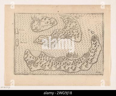 Map of the Banda Islands, 1599, 1600 - 1645 print Map of the Banda ...