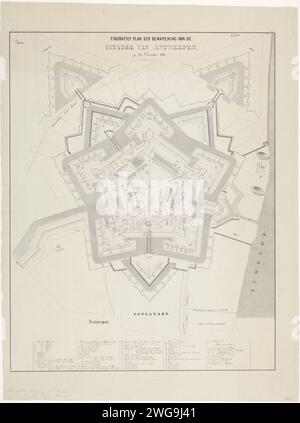 Map of Antwerp and the Citadel, 1832, Plan of Antwerp and the Citadel ...