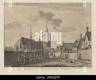 View of the church of Noordwijk -Binnen, Hendrik Spilman, 1742 - 1784 ...