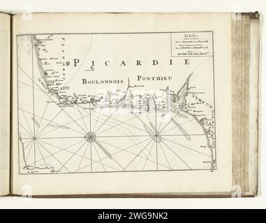 Map of Dieppe, 1726, 1726 print Map of the French port city of Dieppe ...