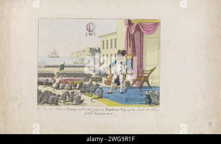 Celebrate Napoleon's birthday on Sint Helena, 1815, Johann Michael ...