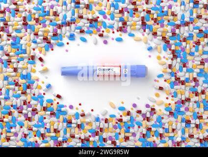 Semaglutide injection pen, ideal for visual content related to diet ...