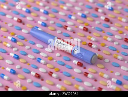 Ozempic injection pen, ideal for visual content related to diet ...