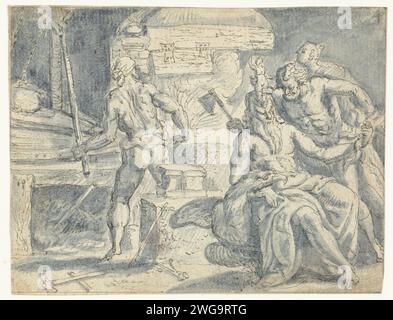 Jupiter for the birth of Minerva from his head; The birth of Pallas ...