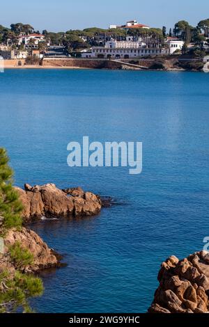 S'Agaro beach on the Catalan Costa Brava in Girona, Spain Stock Photo ...