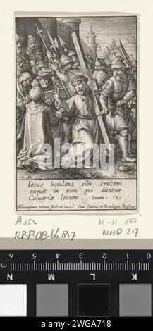 Christ falls during the cross, Hieronymus Wierix, After Bernardino Passeri, 1593 print Christ ...