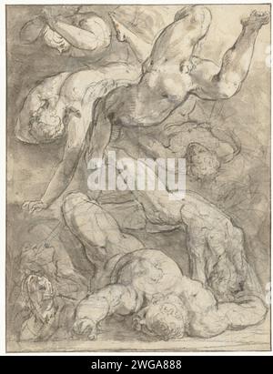 Fall of the damned or giants, anonymous, 1500 - 1600, draughtsman ...
