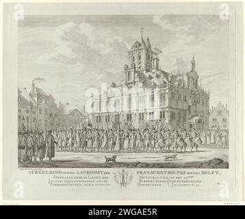 Arrival of French troops in Delft, 1795, Johannes Jelgerhuis, 1795 ...