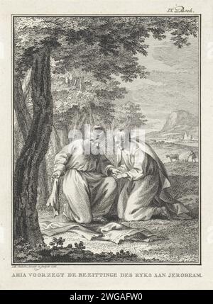 JeroBeam and the Prophet Achia, Reinier Vinkeles (I), 1768 print The ...