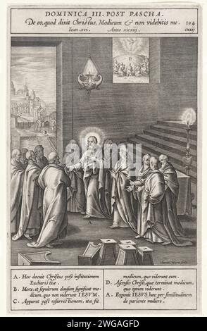 Resurrection of Christ, Hieronymus Wierix, After Bernardino Passeri, 1593 print Christ rises ...
