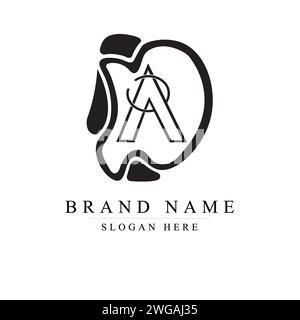 letter DA simple curves logo vector, AD logo design vector illustration Stock Vector Image & Art ...