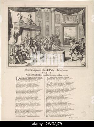 Cartoon on the sad state of France under the reign of Louis XIV, 1692 ...