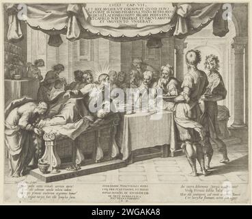 Maria Magdalena Oints the feet of Christ, Willem Panneels, after Peter ...