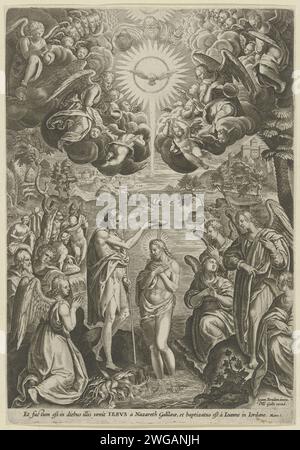 Baptism of Christ. Christ is in the Jordaan with his feet and is baptized by John the Baptist ...