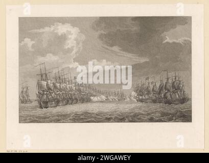 Sea battle at Kamperduin (Start), 1797, Reinier Vinkeles (I), After ...