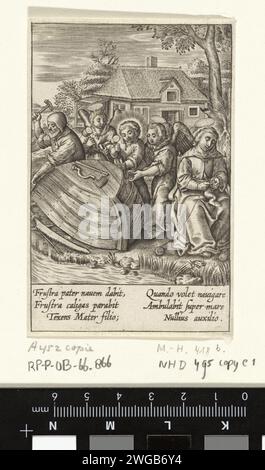 Christkind builds a ship, Hieronymus Wierix, 1563 - Before 1619 print The Christkind helps his ...