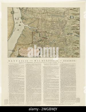 Map of the battle at Ekeren, 1703, 1703 print Map of the battle at ...