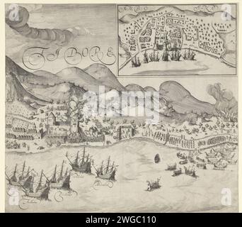 A historical map by Van der Hagen, detailing the southern parts of ...