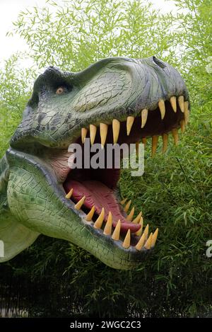 Dinosaurs in resin. Triceratops, Tyrannosaure, T-rex Stock Photo - Alamy