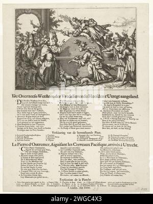 Cartoon on the Peace of Utrecht, 1713, The Overseas Whetstone of the ...