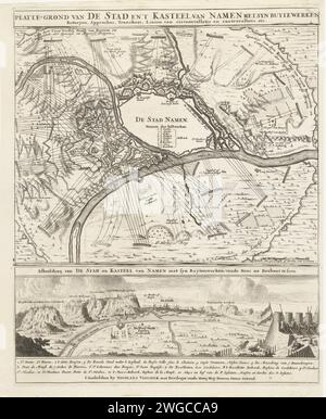 Siege of Namur by King William III, 1695, 1726 print The siege of Namur by the Allies under ...