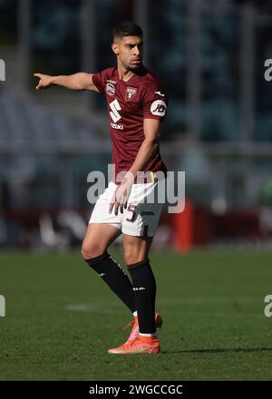 Adam Masina of Torino FC reacts during the Serie A football match ...