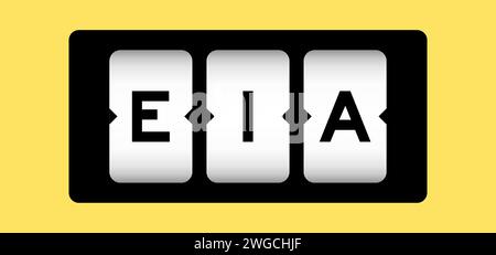 Black color in word EIA (abbreviation of Environmental Impact ...