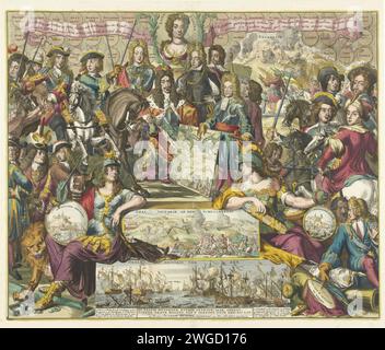 Allegory over the victories of the French army in Europe, Adriaen ...