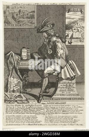 Cartoon on Lodewijk Willem van Baden -Baden, 1705, 1705 - 1706 print ...