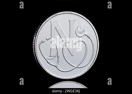 The letter 'N' for NHS on a 2018 A to Z 10 pence coin series Stock ...