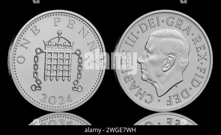 The first Silver One Penny to show the portrait of King Charles III ...
