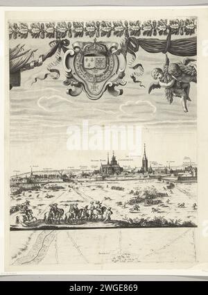 Relief of Arras, besieged by the Spaniards (top row, plate 3), 1654, Le ...